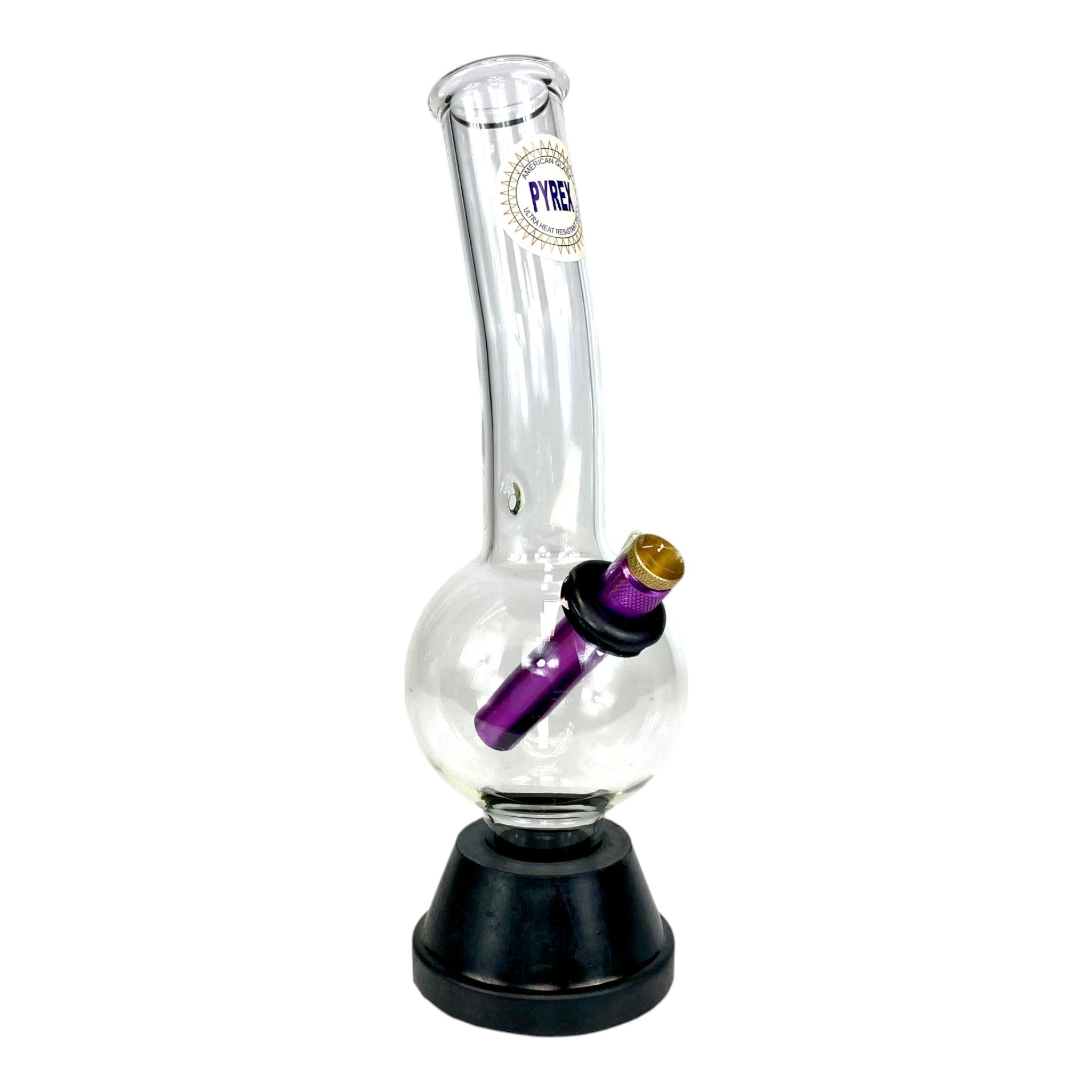 Glass Bonza Bong 25cm – Compact Classic with Rear Shotty – The Bong Baron